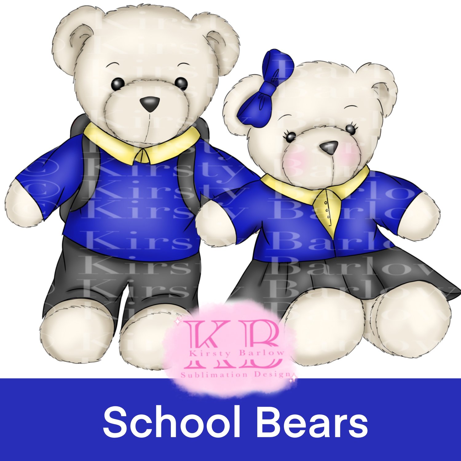 Blue and yellow uniform school bears - Payhip
