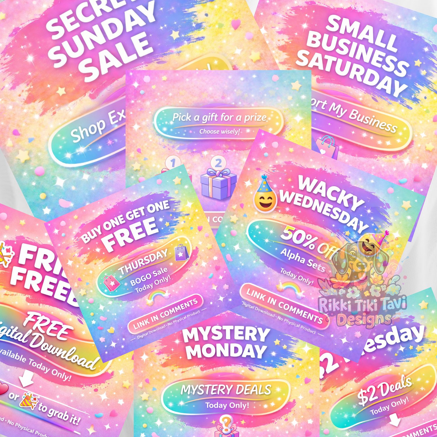 🌈 Daily Sales Promo Graphics Bundle – Digital Download - Payhip