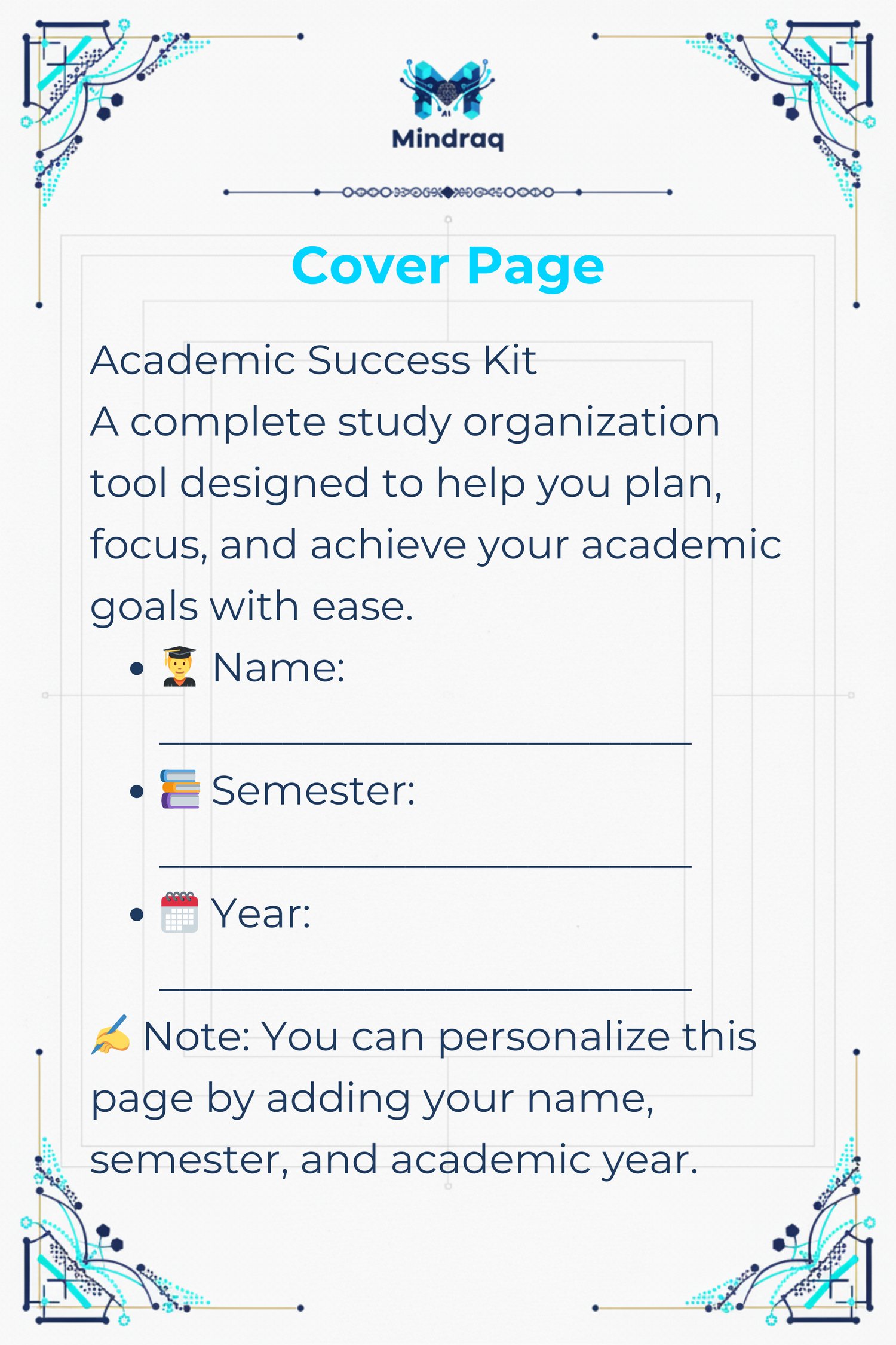 Academic Success Kit - Complete Student Planner Bundle