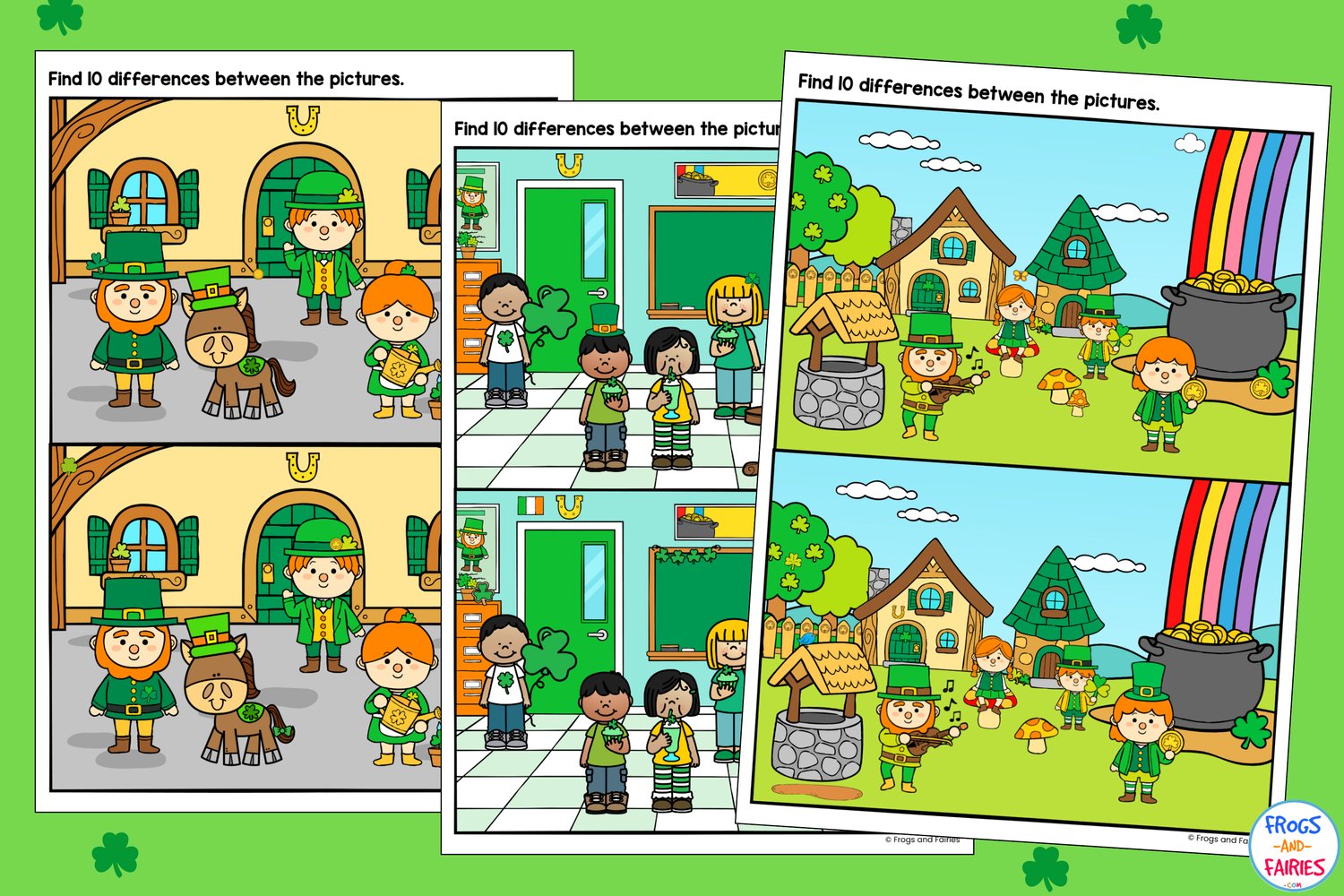 St. Patrick’s Day Spot the Difference Puzzles – A Fun Way to Build ...