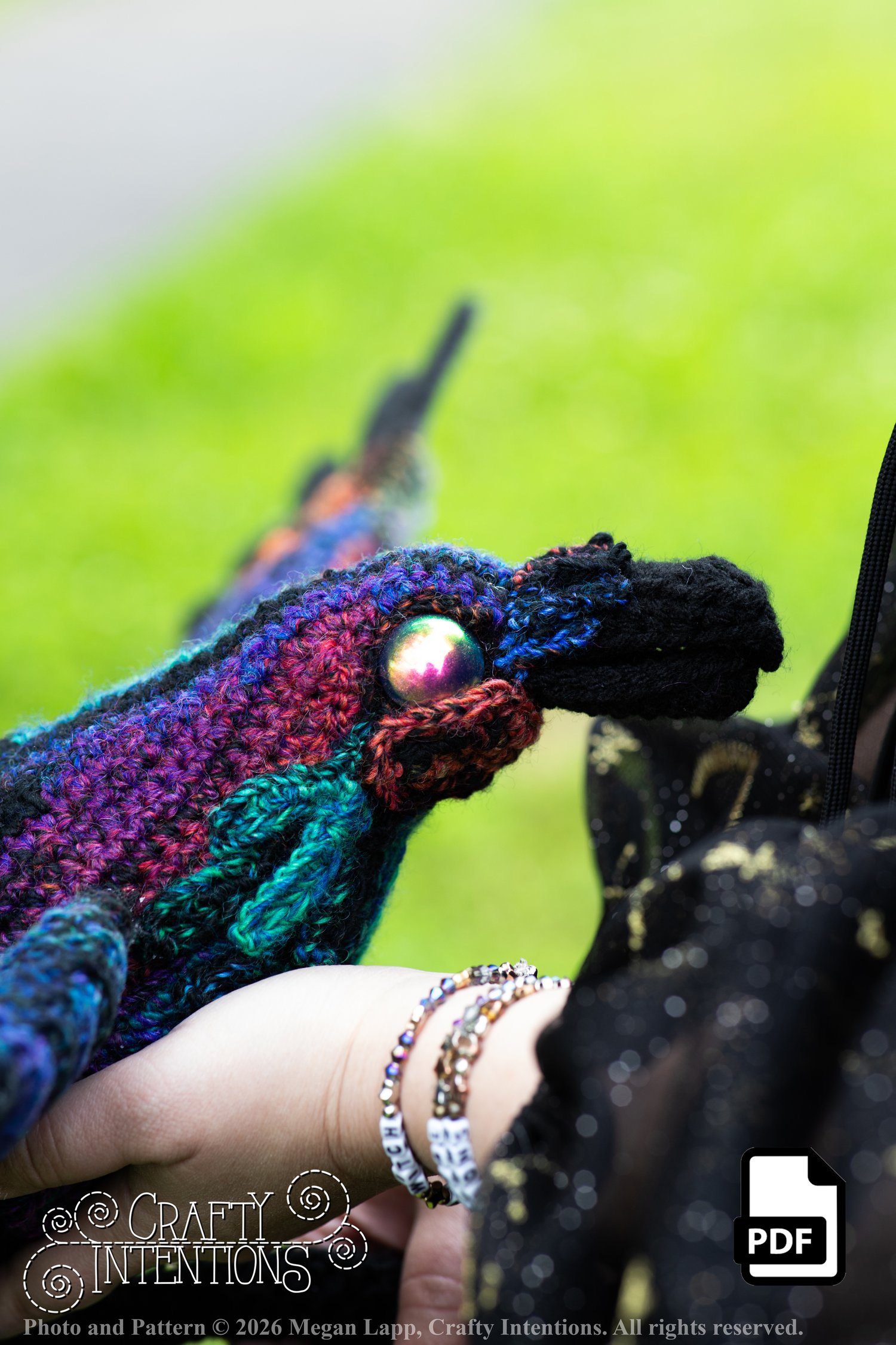 Flying Raven Crochet Pattern by Crafty Intentions Downloadable Digital PDF