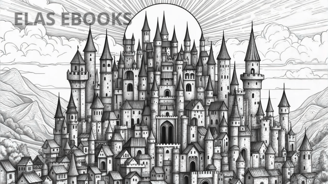 🏰 Majestic Castle Kingdoms-A Grand Medieval Landscape Coloring ...
