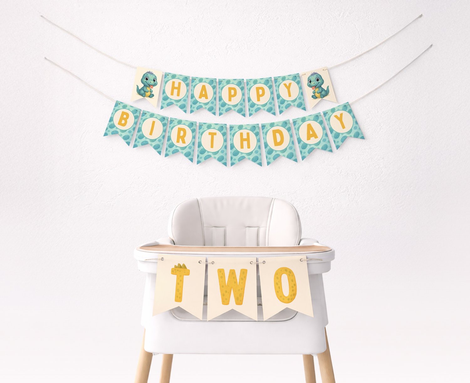 Editable Dino Birthday Banner • Dino is Two • Dinosaur Birthday Theme ...