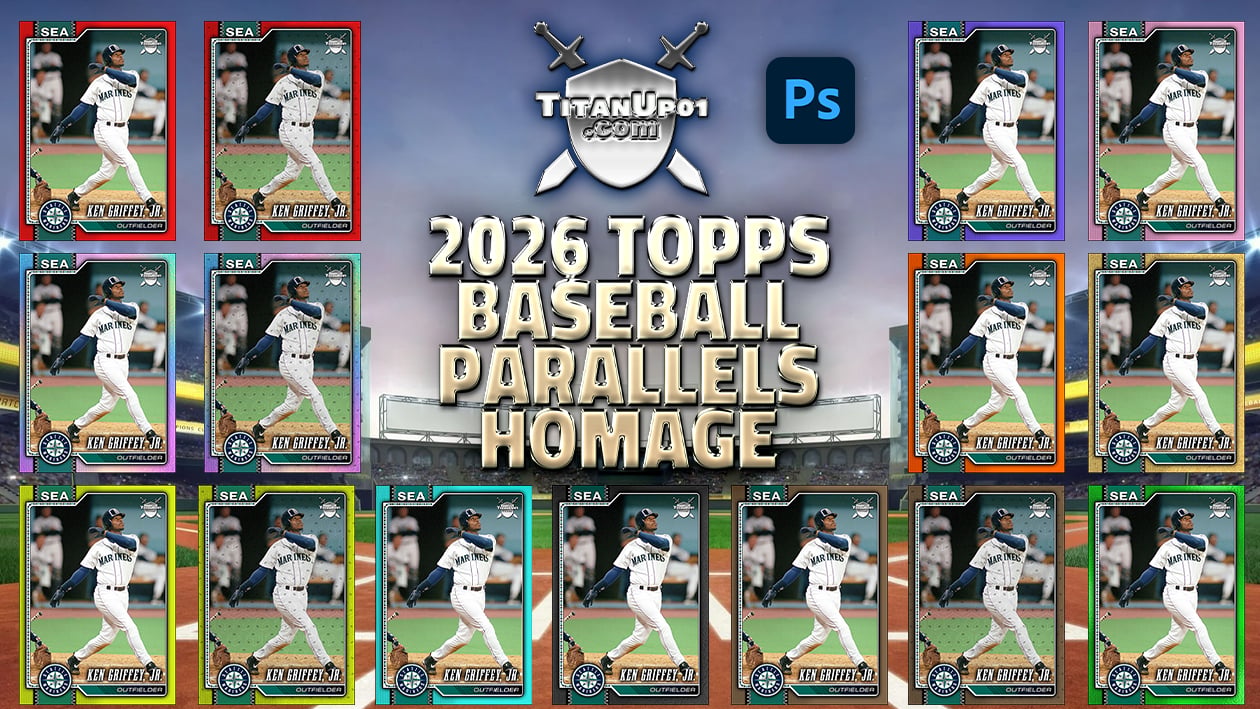 2026 Topps Baseball Homage Photoshop PSD Templates
