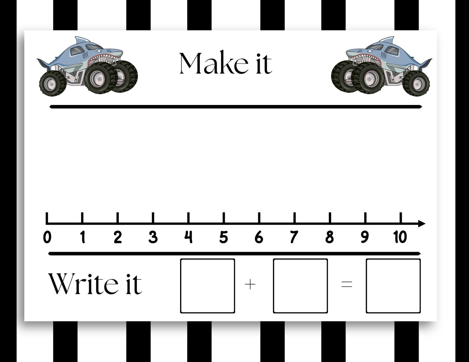 Monster Truck Addition Mat – Fun Math Practice for Kids! - Payhip