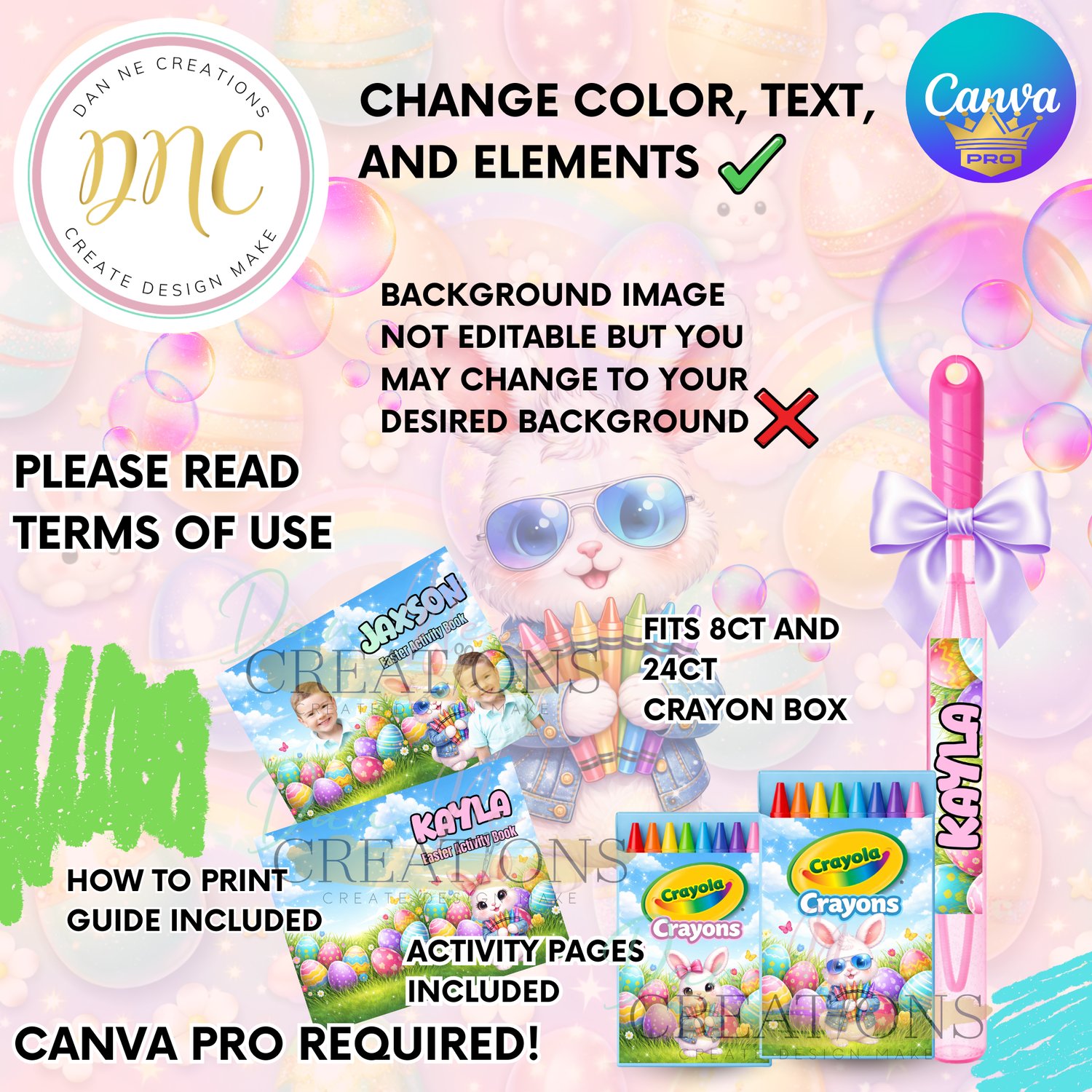 Editable Easter Activity Bundle Coloring Kit Template | Canva Coloring ...