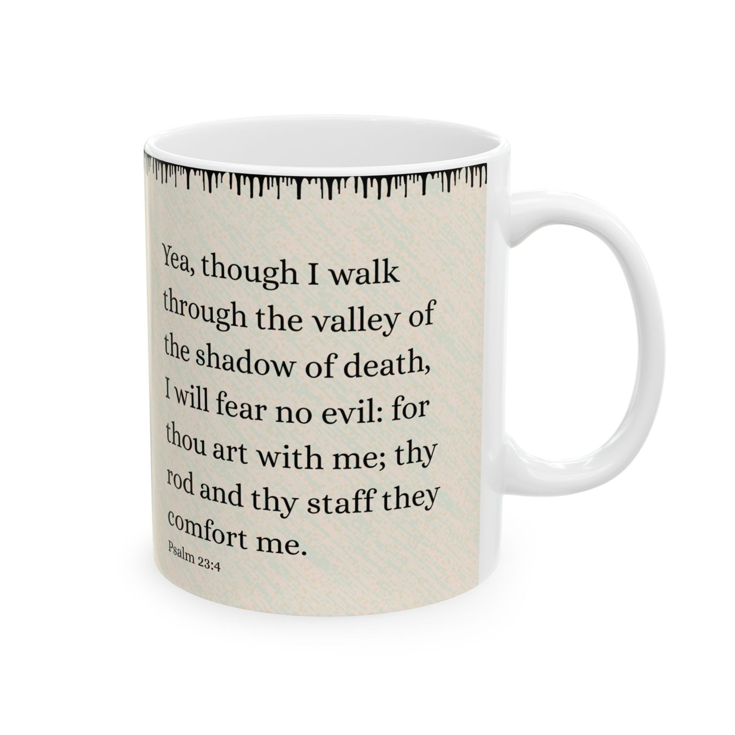 Sun-kissed Valley Psalm 23 Mug | Christian Faith Coffee Cup - Payhip