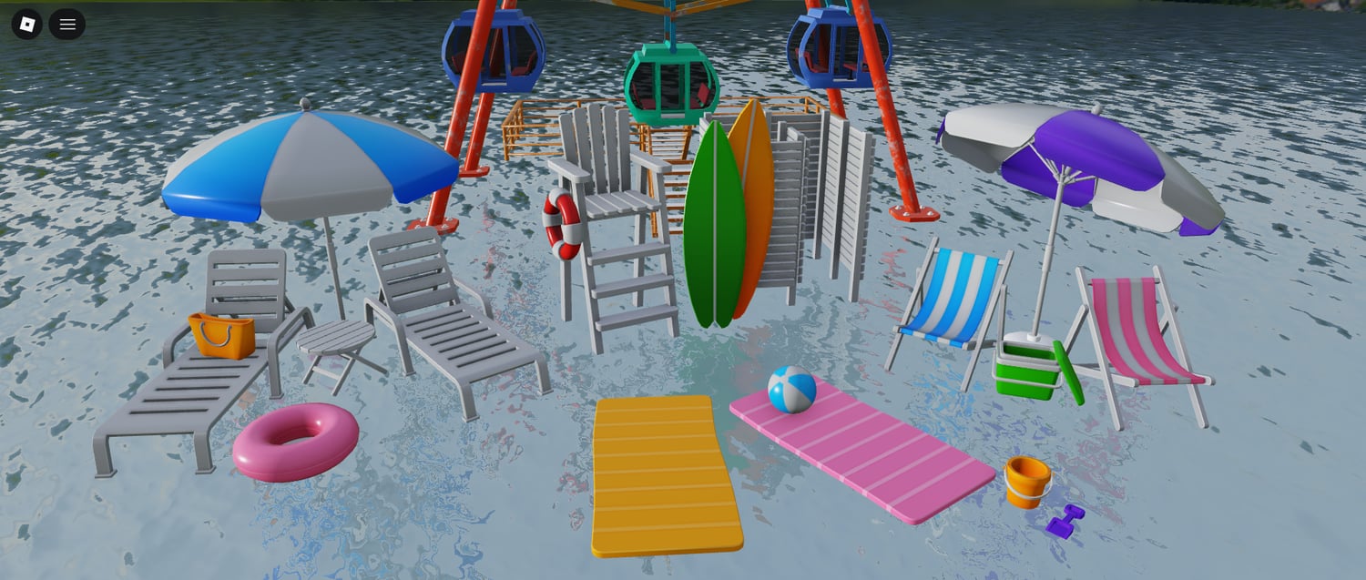 Free Beach Assets Pack – Roblox Coastal Environment Props