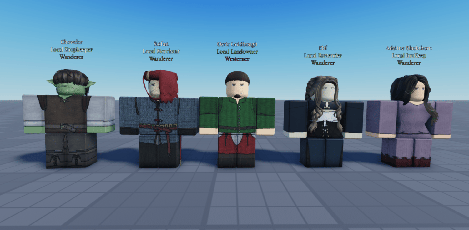 Roblox Medieval Worker Morphs Pack
