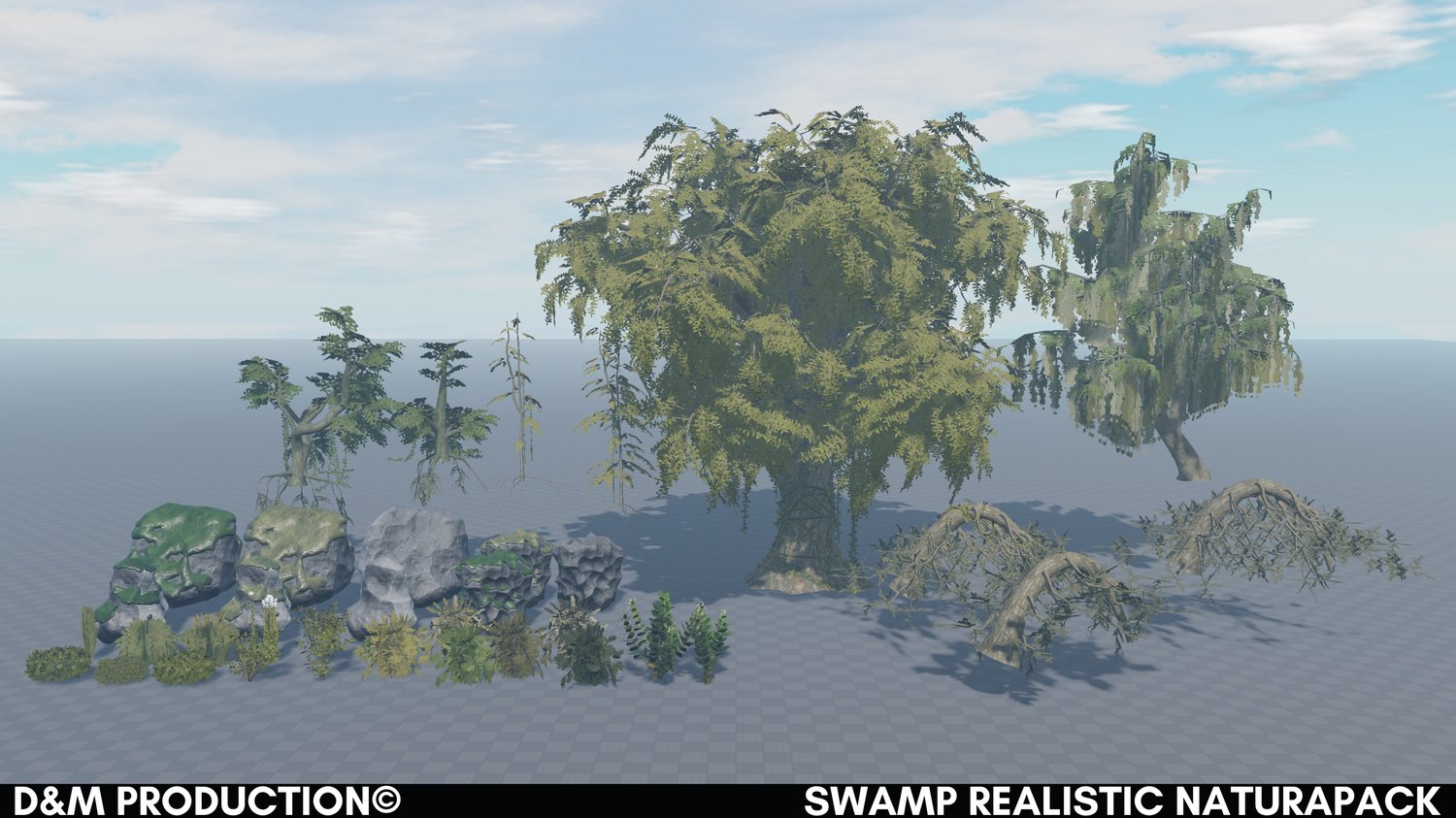 [NEW] Customizable Realistic Mossy Swamp Nature Assets Pack (Ground ...