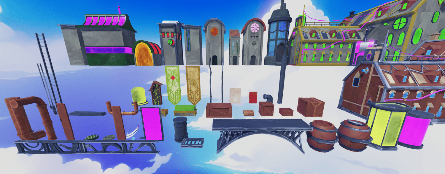 Roblox Stylized Environment Pack – Modular Buildings Assets