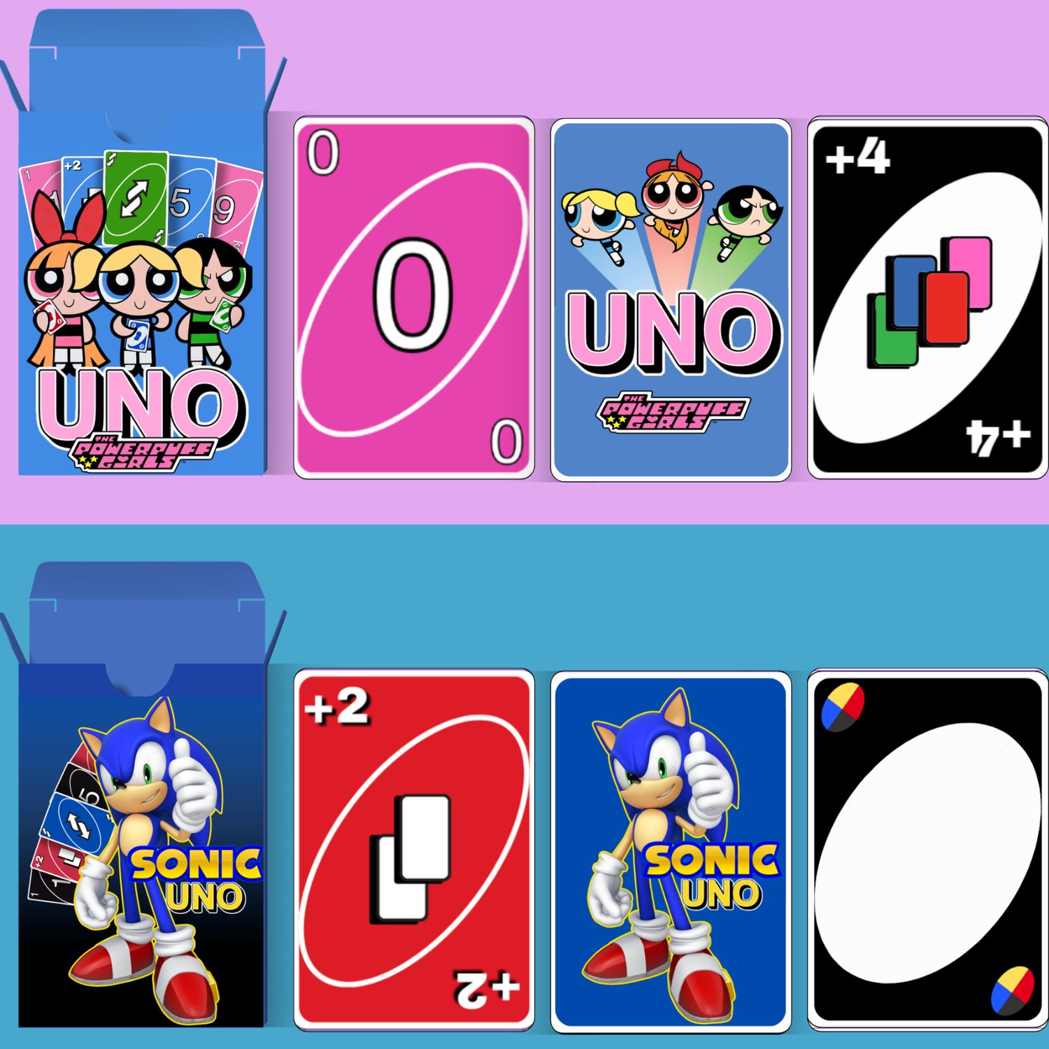 12 Complete Sets | Uno Box & Cards | Editable Canva Templates