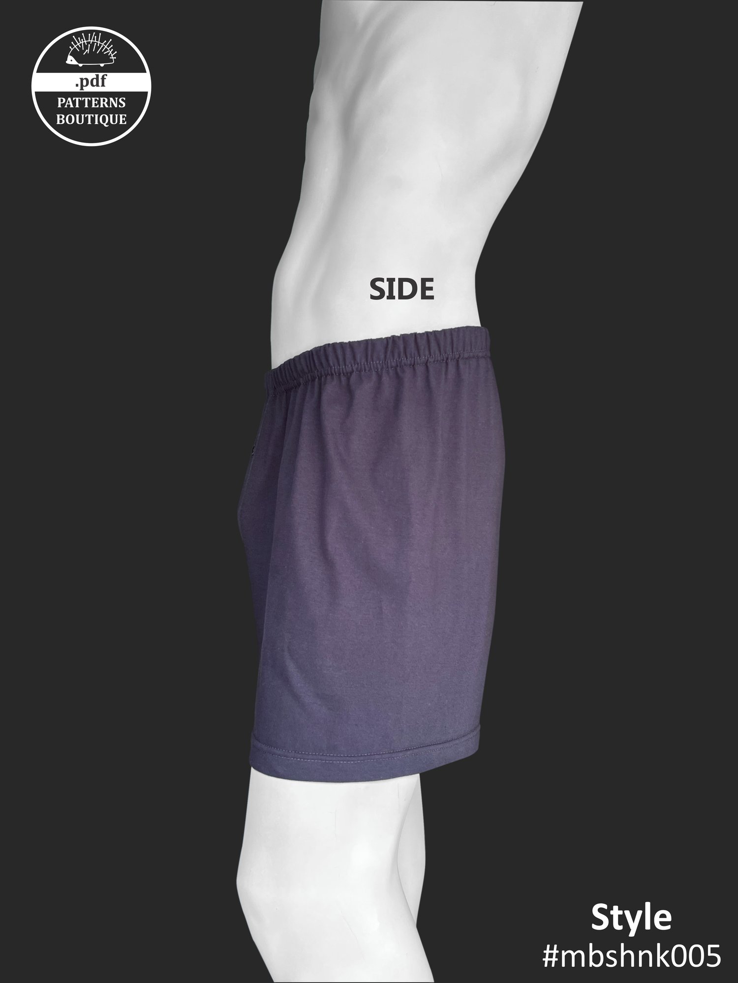 BOXER SHORTS for men (knit fabric) / PDF Sewing Pattern & Youtube Video ...