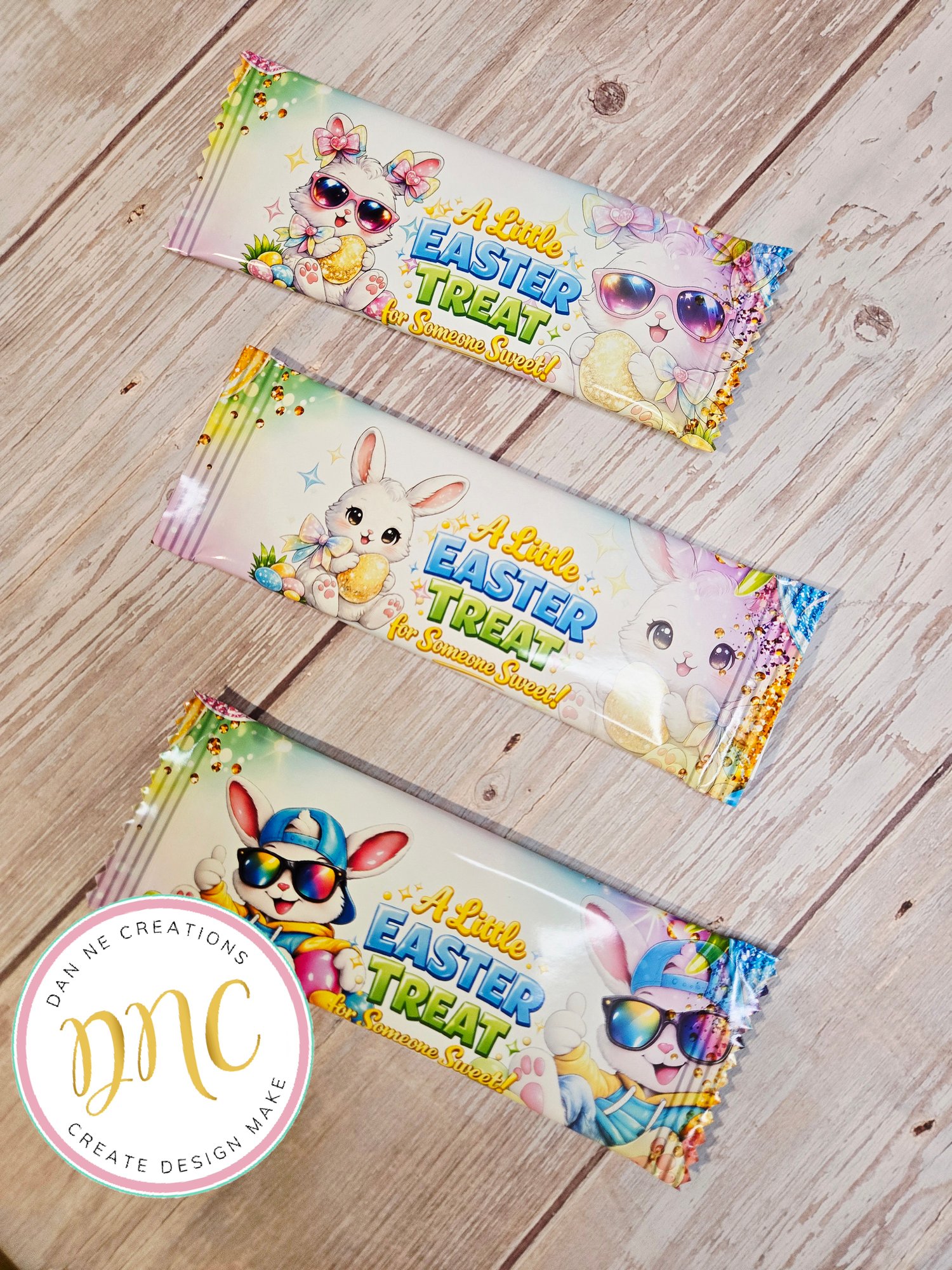 Easter Candy Bar Wrap Bundle | 3 Cute Bunny Candy Bar Wrappers | 1.55oz ...