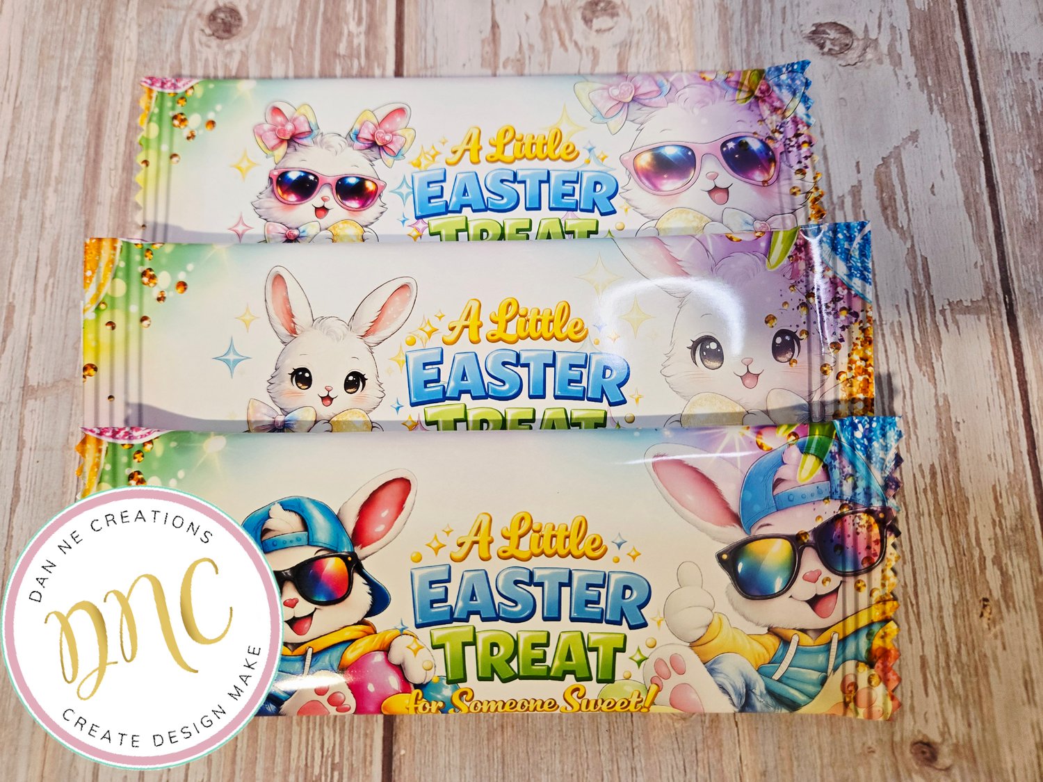 Easter Candy Bar Wrap Bundle | 3 Cute Bunny Candy Bar Wrappers | 1.55oz ...