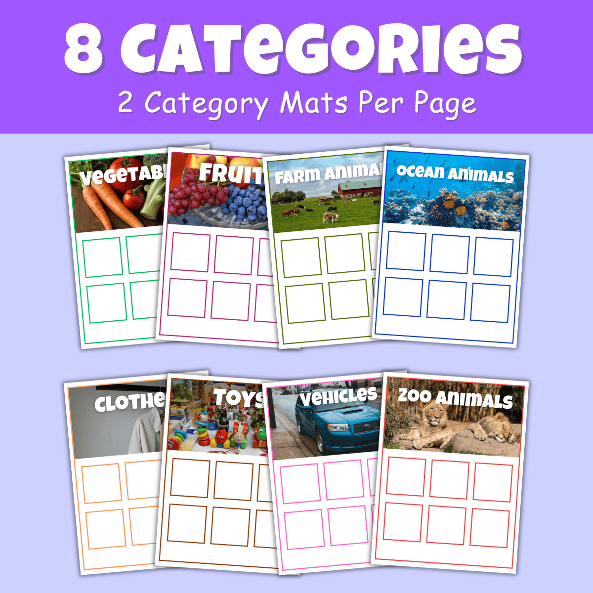 Sorting Objects into Categories | Speech Therapy ABA Real Pictures ...