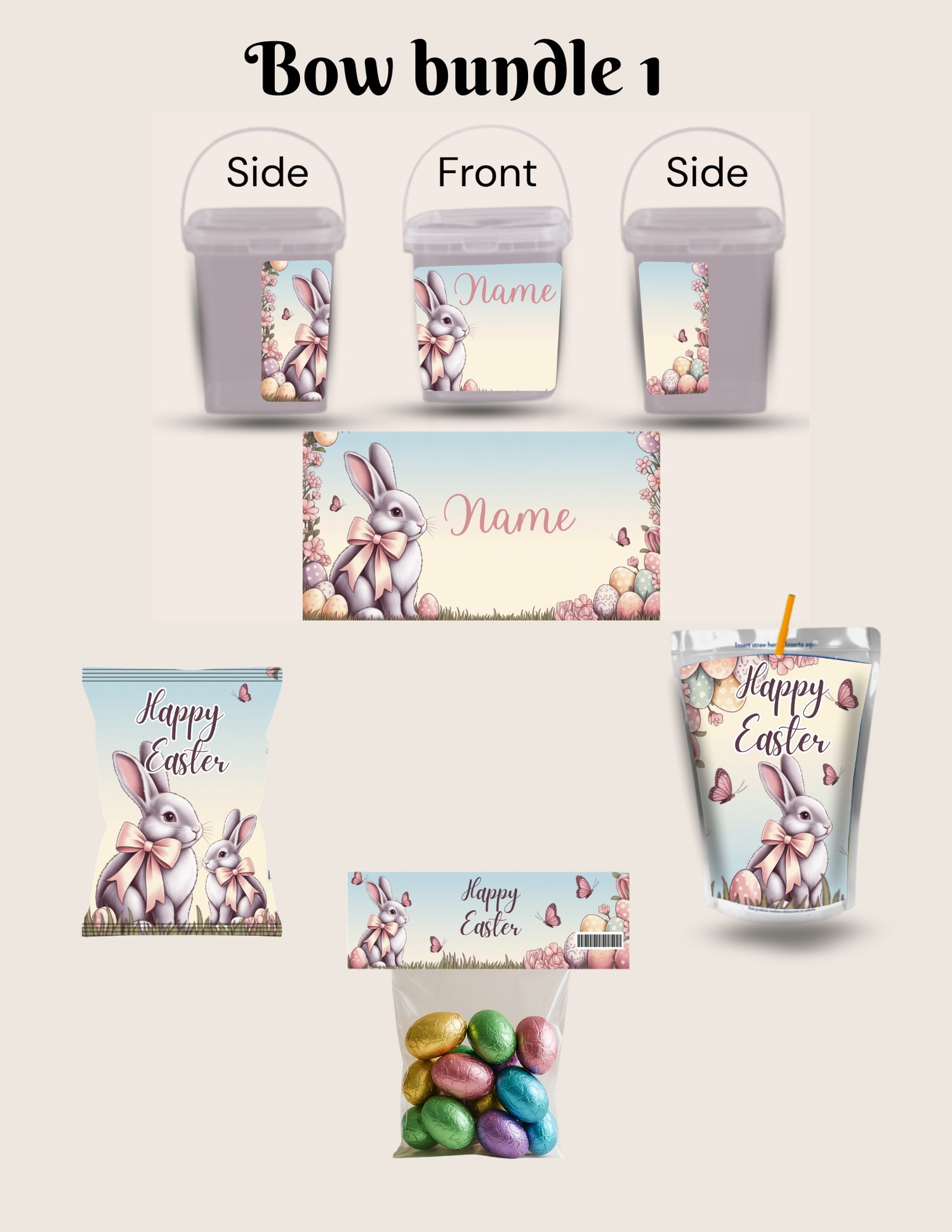 Bow Easter favor bundle - 3 sets - Payhip