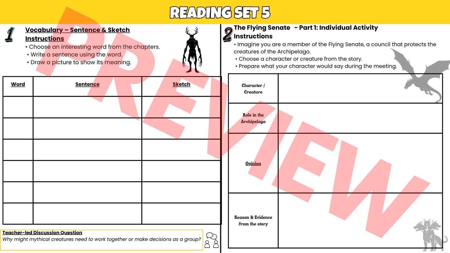 Impossible Creatures Novel Study | Printable Worksheets PDF ...