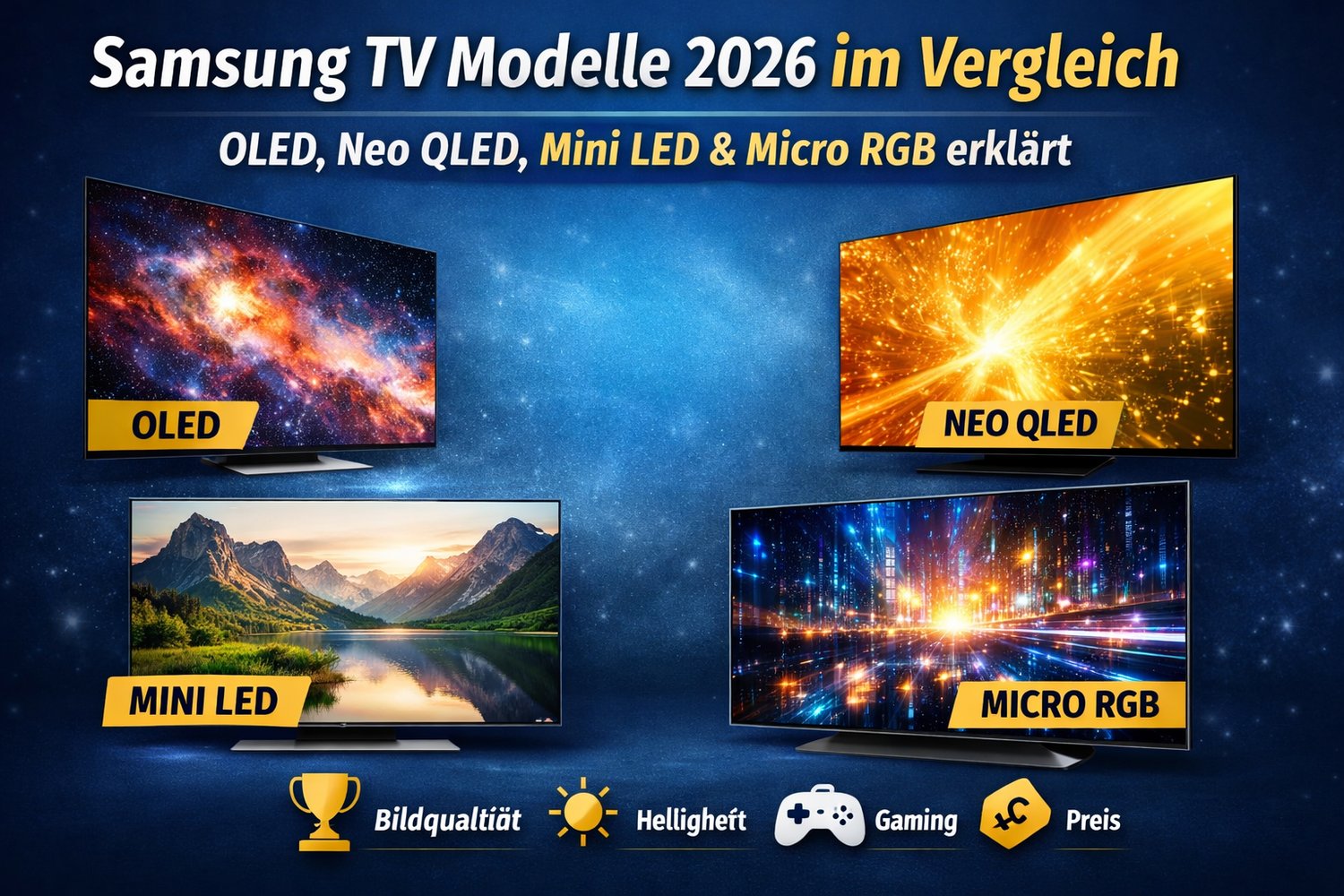 Samsung TV Modelle 2026 im Vergleich: OLED, Neo QLED, Mini LED & Micro ...