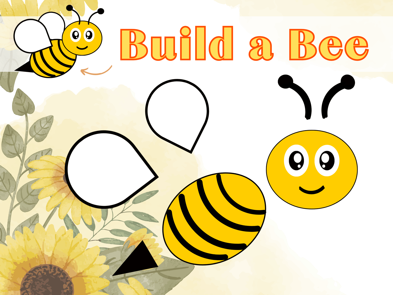 Build-a-Bee Craft Printable | Preschool Fine Motor Activity - Payhip