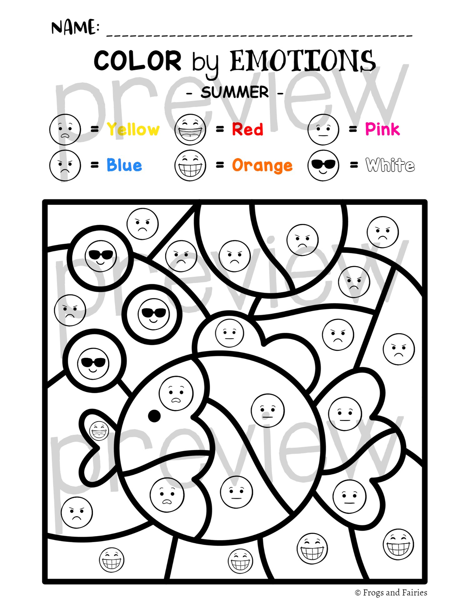 Summer Color by Code Worksheets: A Fun, No-Prep Way to Teach Kids About ...