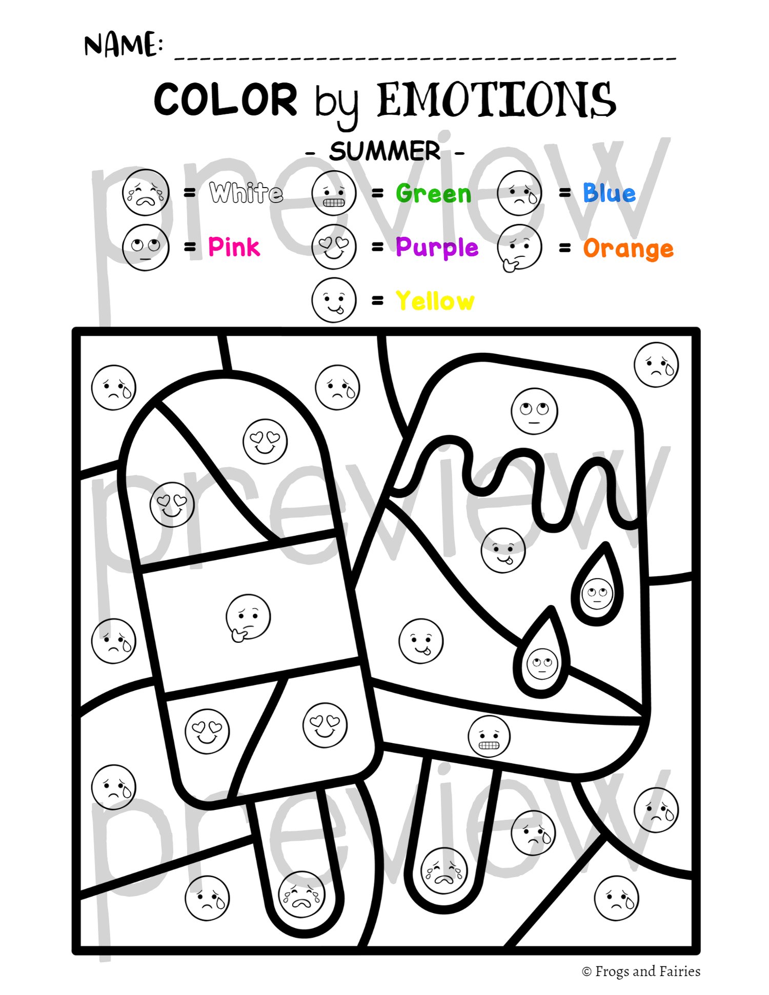 Summer Color by Code Worksheets: A Fun, No-Prep Way to Teach Kids About ...
