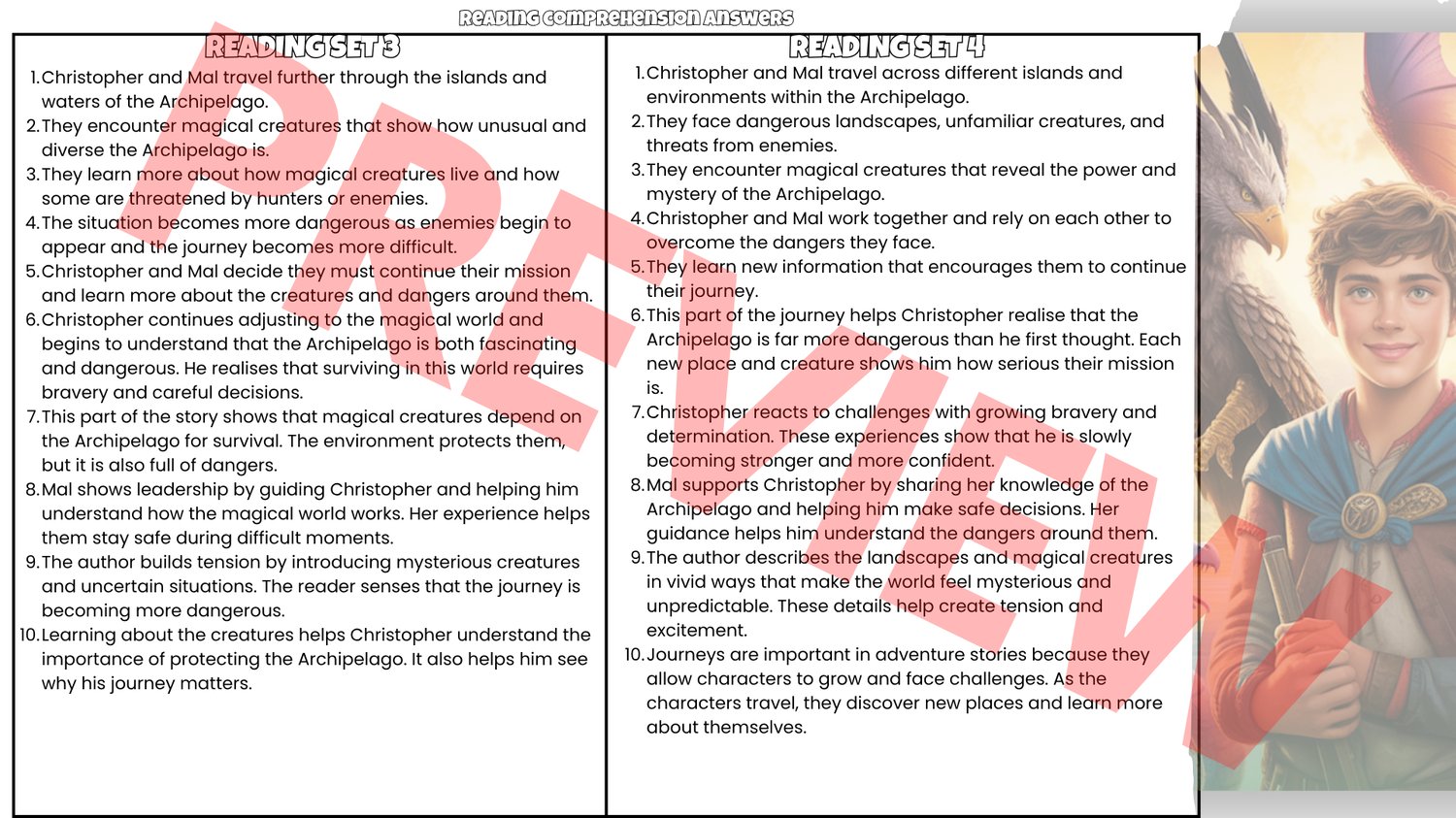 Impossible Creatures Comprehension Questions & Answers | 100 Reading ...