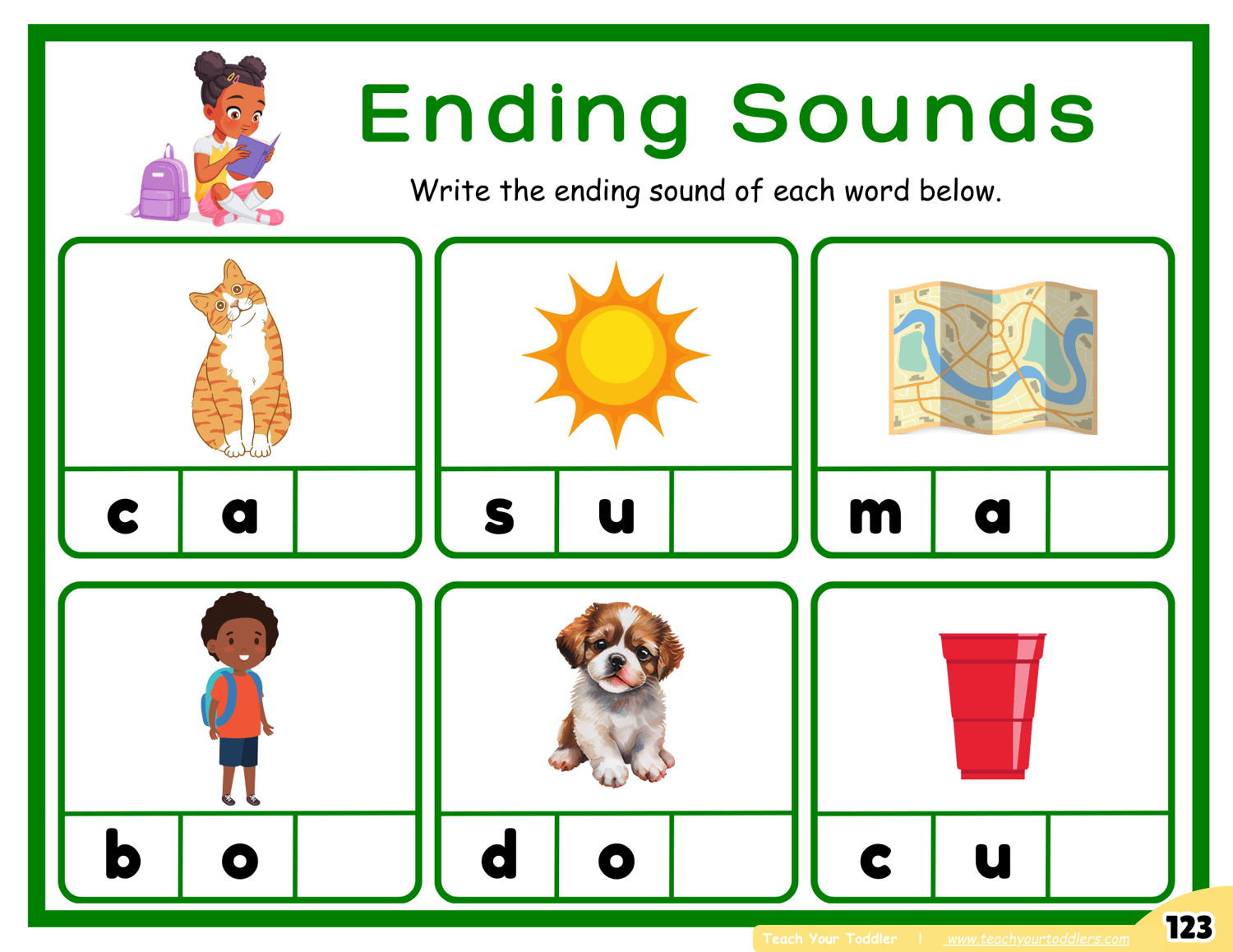 Teach Your Toddler Beginning & Ending Sounds Pack - Payhip