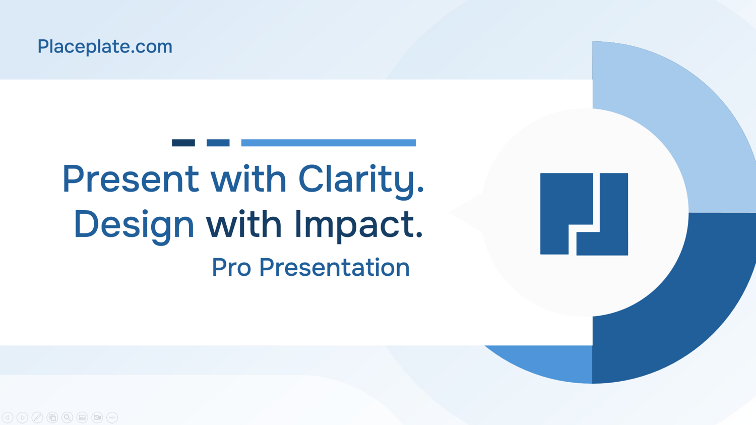 PP - 46 Steel Blue Morph PPT Template