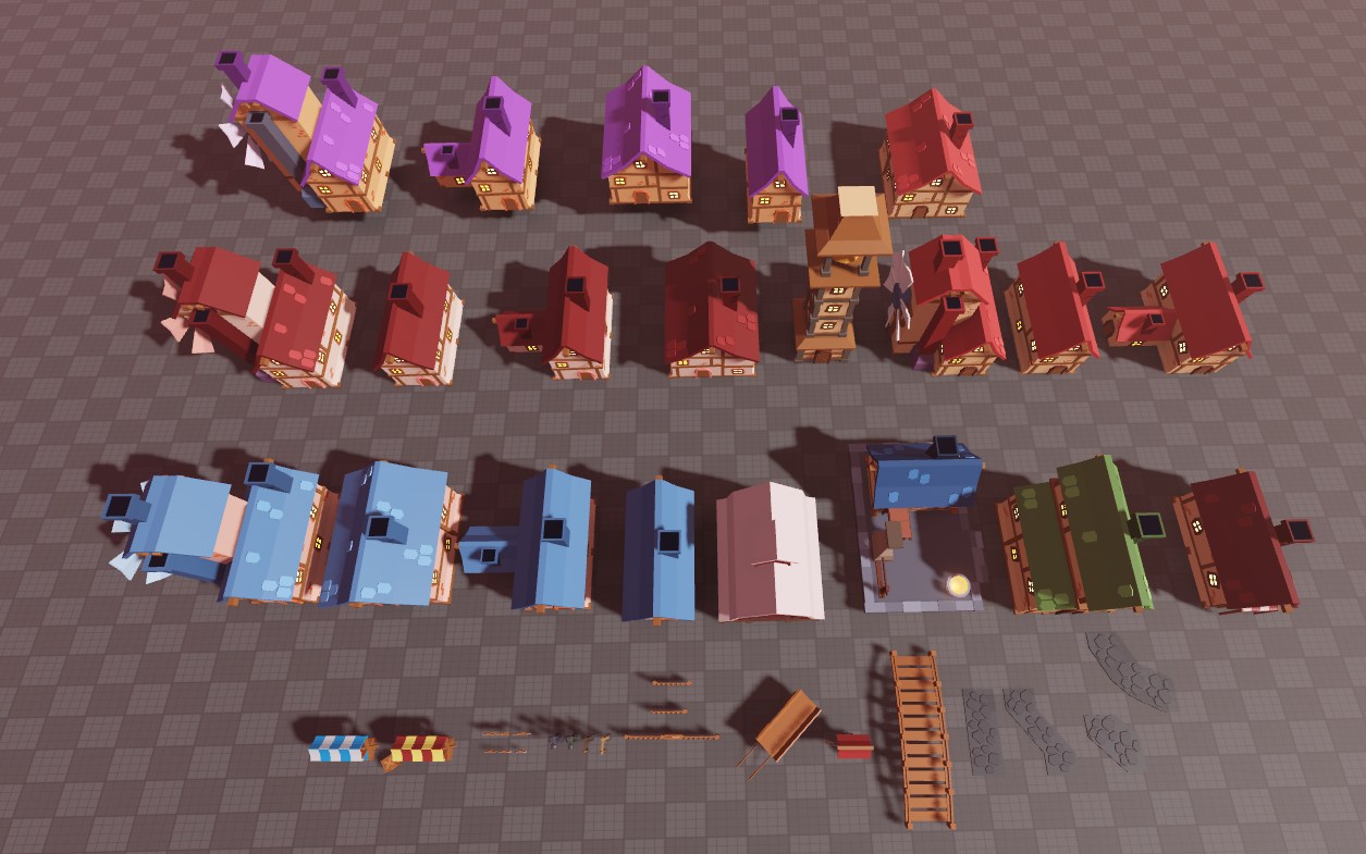 [NEW] Roblox Cartoony Village Buildings & Props Pack