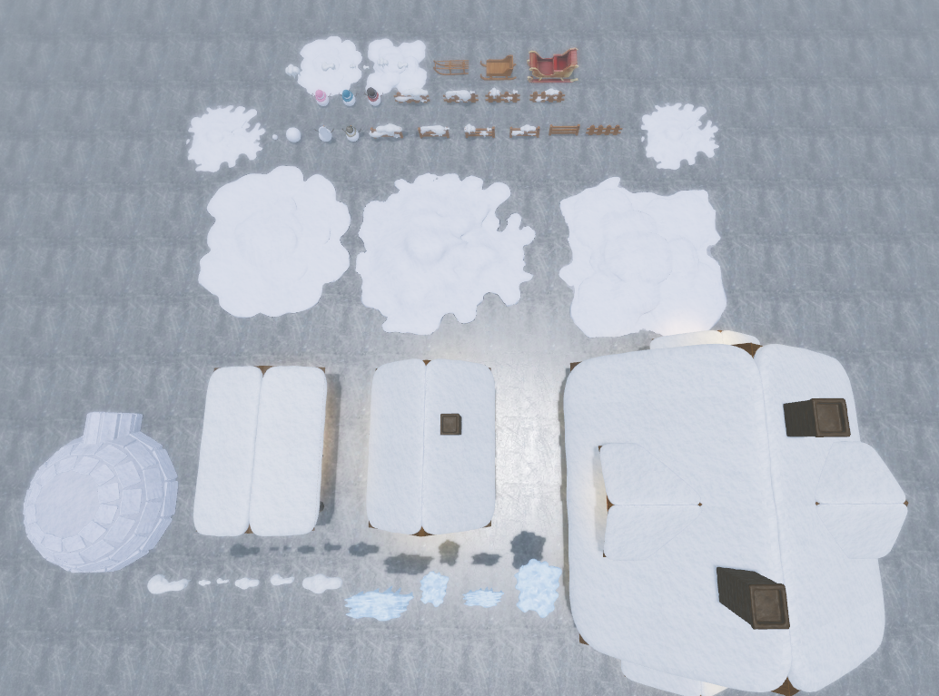 [NEW] Roblox Arctic Winter Village Pack - Cabins, Igloo, Sleighs ...