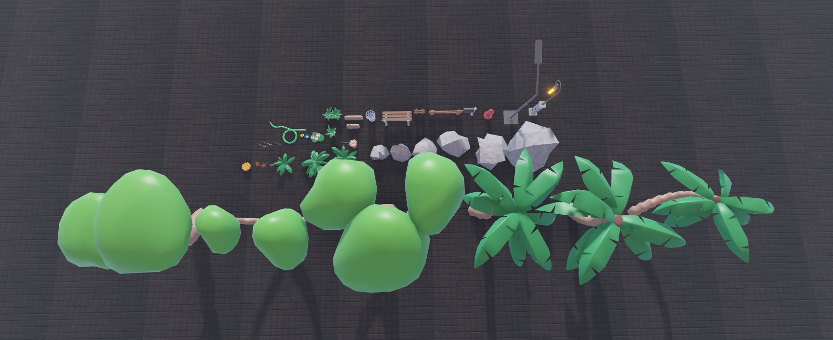 Roblox Low-Poly Outdoor Garden Nature Asset Pack