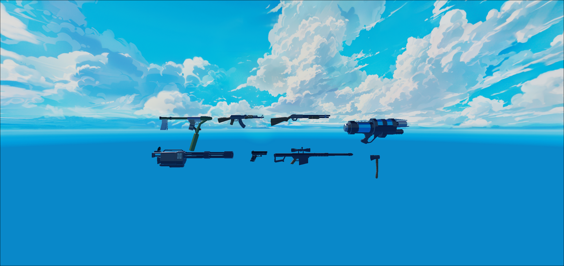 Roblox Fantasy Low-Poly Stylized Rifles & Weapon Pack
