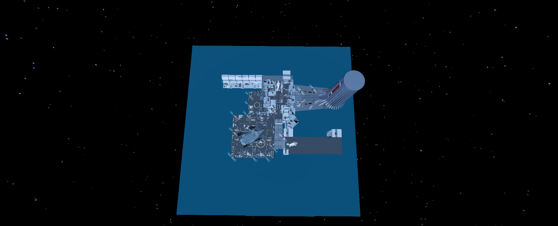 Galactic Futuristic Night Hangar Roblox Map