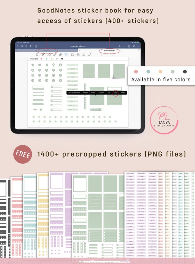 Digital Planner GoodNotes, Notability Planner, Digital DATED Daily ...