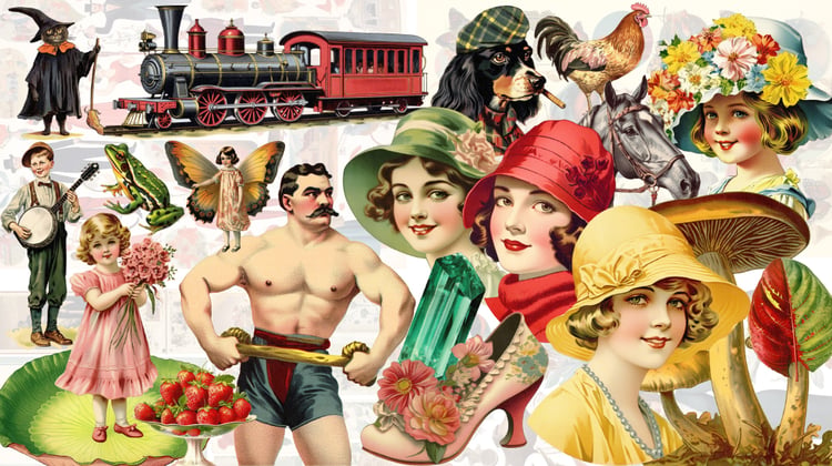 Collage Heaven - Collage Kits, Elements, Books & Resources - Freebies