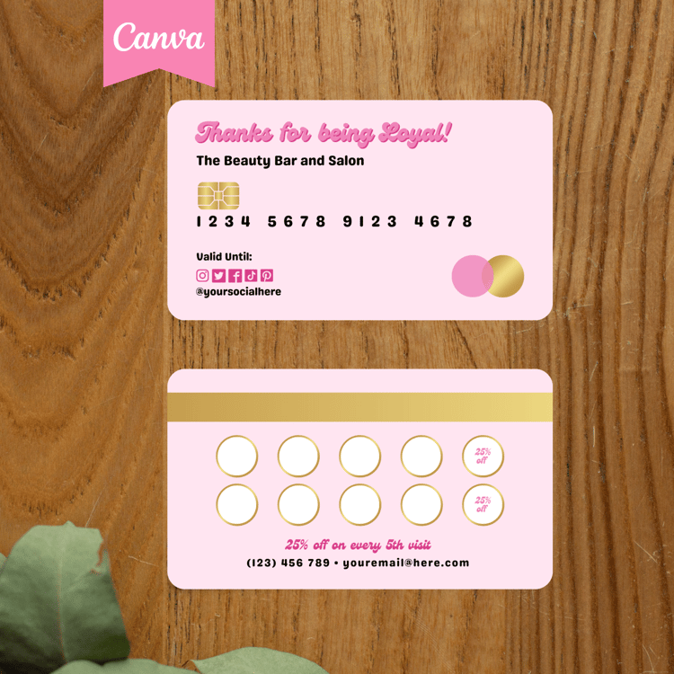 Retro Loyalty Card Template
