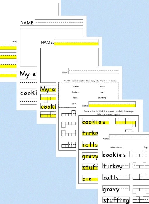 Writing Simple Sentences Worksheets with individual boxing for letters ...