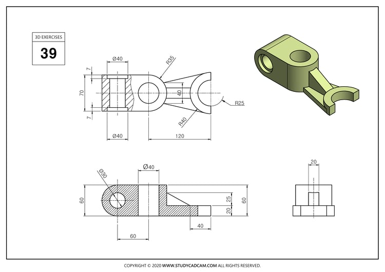STUDYCADCAM 3D MODELING EXERCISES 125 (PDF) - Payhip