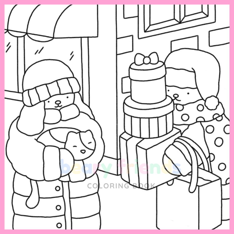 Beary Friends Coloring Book - Christmas