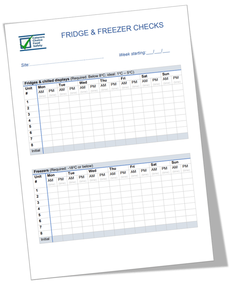Fridge & Freezer Temperature Log Book (PDF)