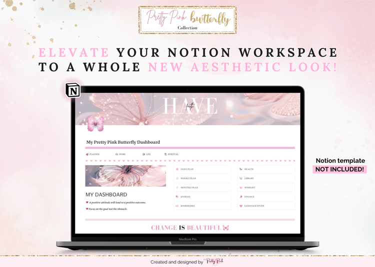 Pretty Pink Covers - Aesthetic Notion Customization Bundles