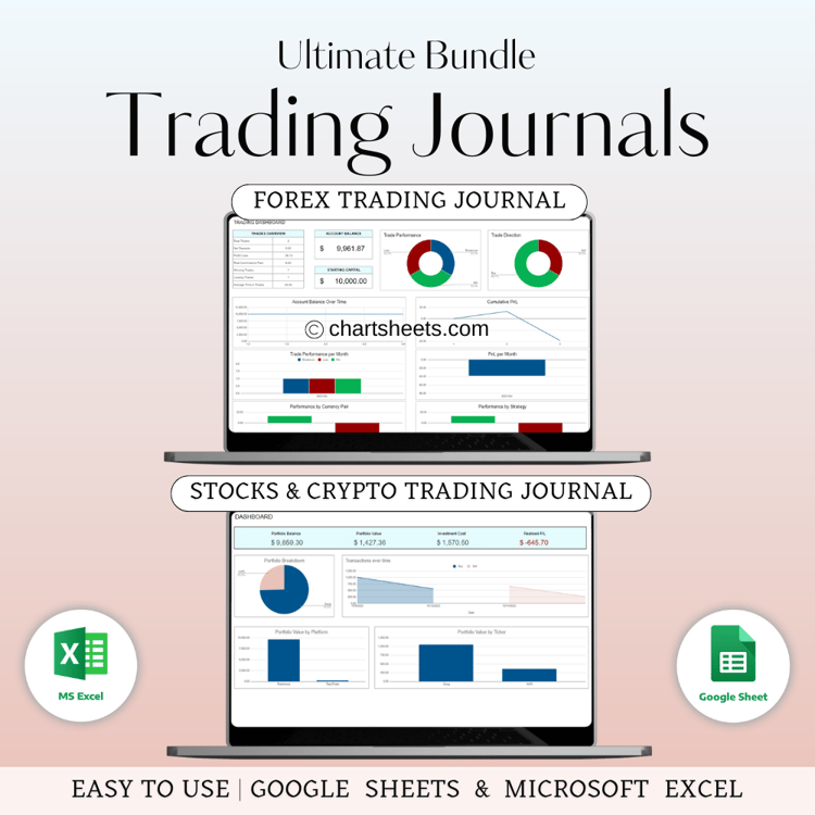 Trading Journals Stocks Options in Google Sheets & Excel Template - Payhip
