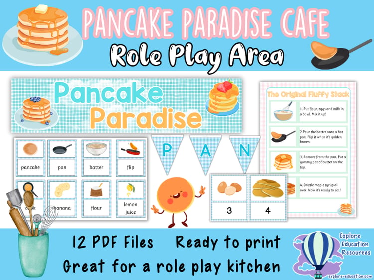 Create Your Own Pancake Maths Activity - Tuff Tray - Counting EYFS
