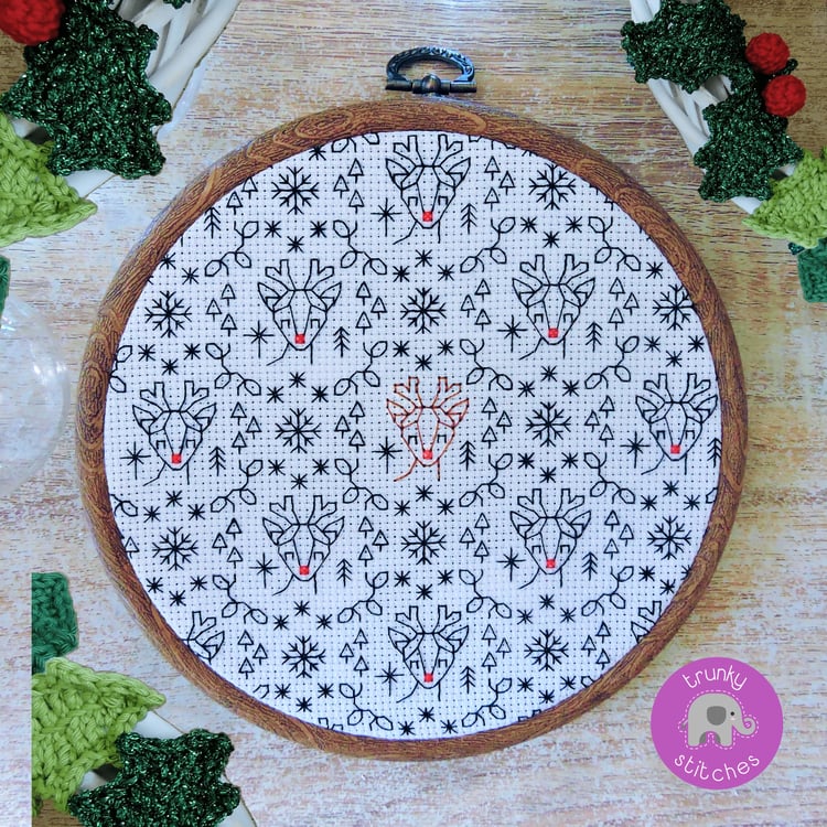 Blackwork patterns by Trunky Stitches - Christmas patterns