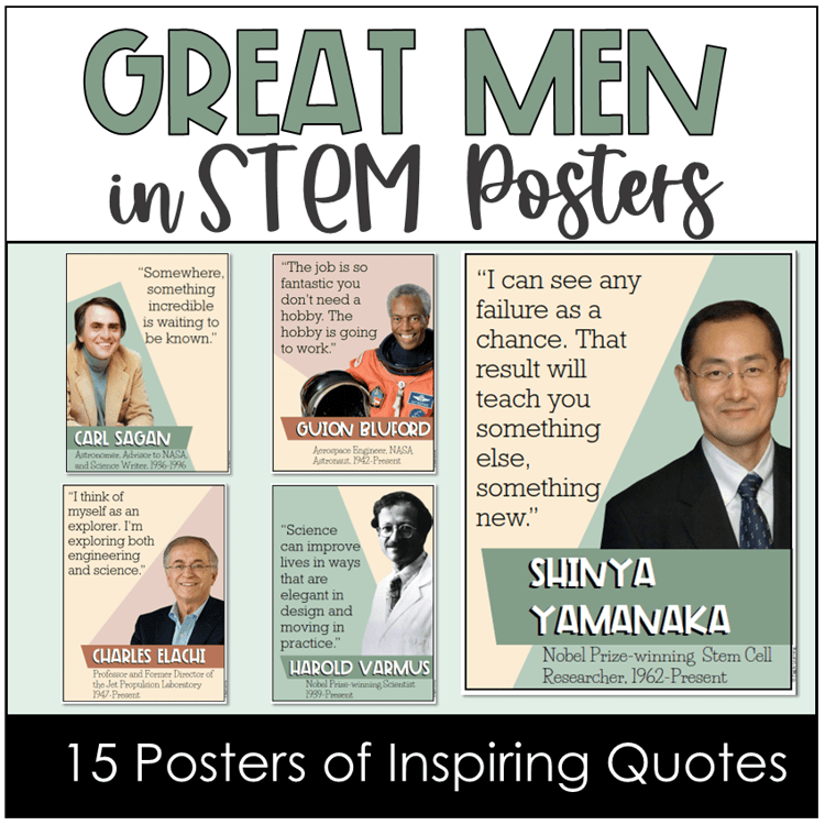 Women in STEM Posters Inspiring Quotes Women's History Month Posters