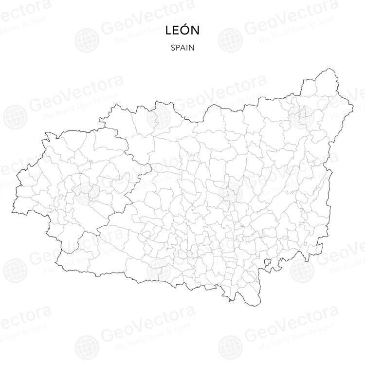 Vector Map of the Province of Seville with Administrative Borders of ...