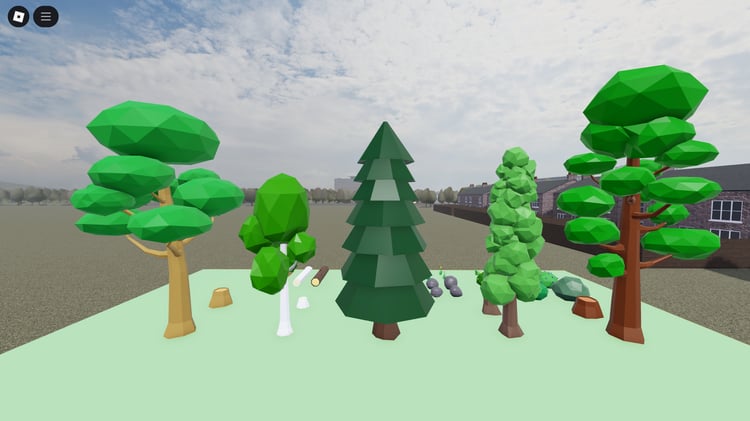Autumn Nature Pack – Roblox Trees, Rocks, and Vegetation (20 Assets)