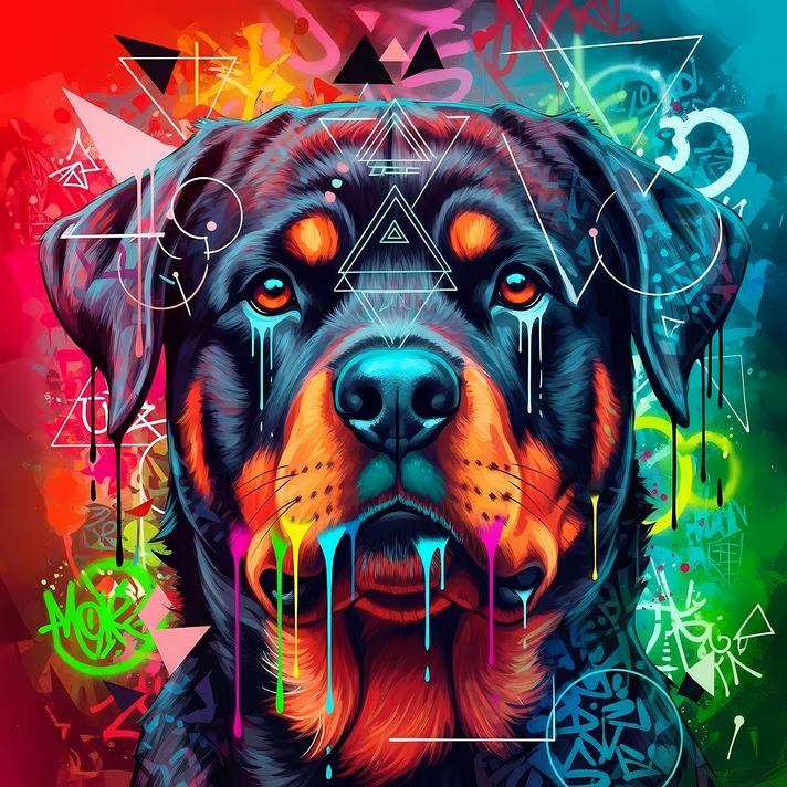 🐾22 Christmas Rottweiler Art | High-Resolution PNGs in Painterly ...