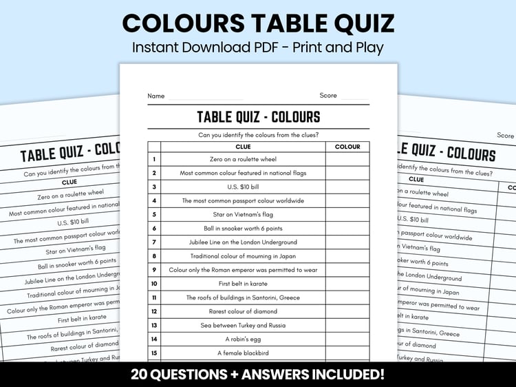 Mikko Games - Table Quizzes